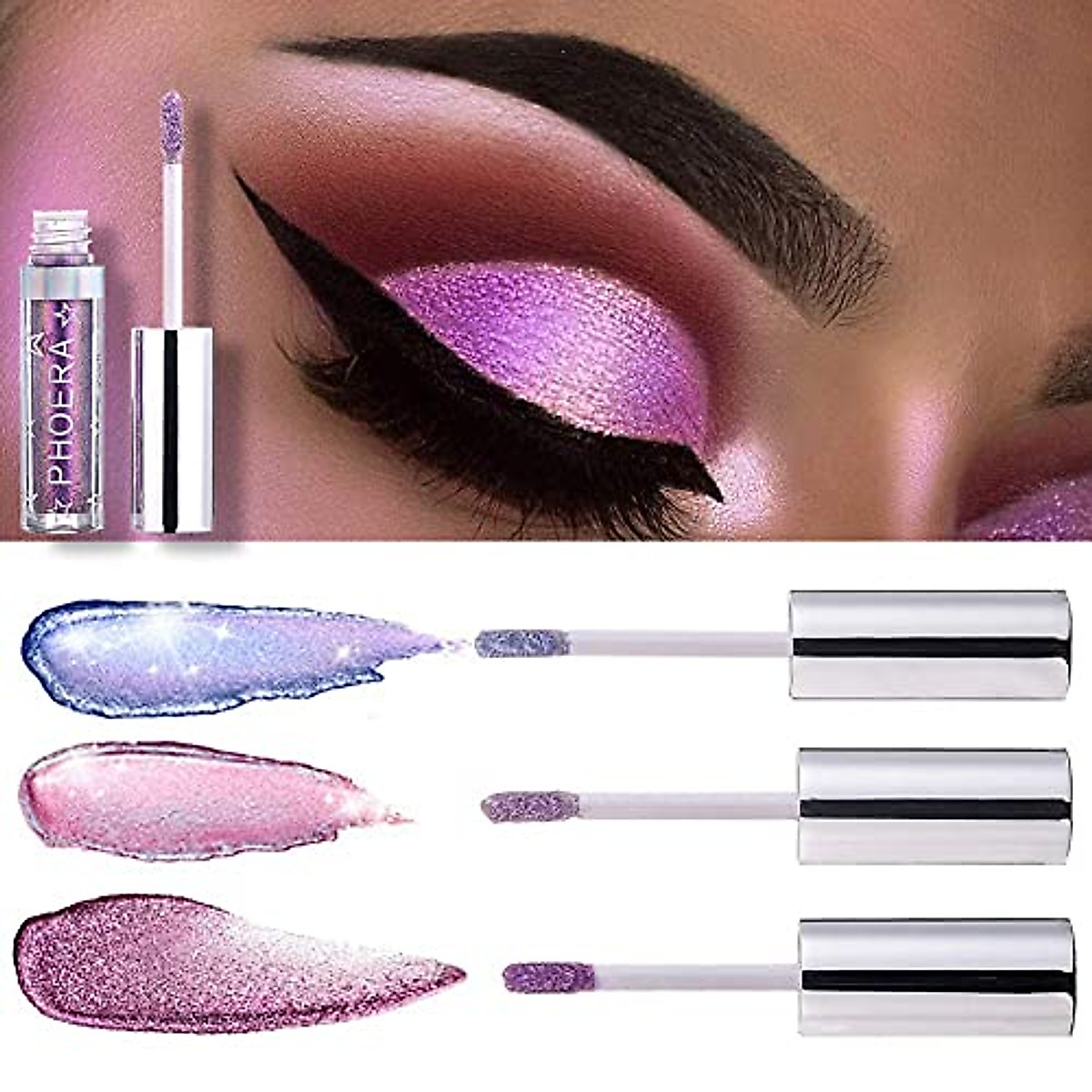Corleone Glitter Eyeshadow, Shiny Liquid Eyeshadow Eyeliner, Long Lasting Quick-Drying Opaque Gel-Based Formula Creates High-Impact Multi-Dimensional Eye Shadow Set, Gift for Girls and Women (A9)