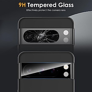 WYQLTD [2+2 Pack] for Google Pixel 8 Pro Privacy Screen Protector and Camera Lens Protector, 9H Tempered Glass, Anti-Spy, High Definition Scratch and Shatterproof
