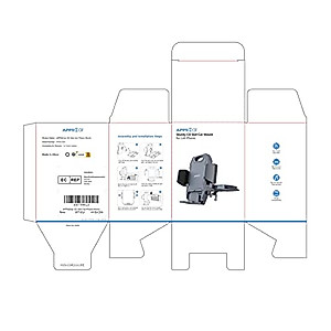 APPS2Car Sturdy CD Slot Phone Mount with One Hand Operation Design, Hands-Free Car Phone Holder Universally Compatible with All iPhone & Android Cell Phones, for Smartphone Mobile