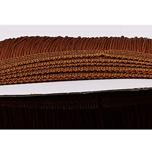 Heartwish268 Fringe Trim Lace Polyerter Fibre Tassel 12inch（″） Wide 10 Yards Long for Clothes Accessories and Latin Wedding Dress and DIY Lamp Shade Decoration Black Brown Coffee