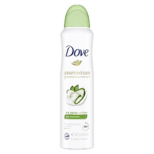 Dove Advanced Care Dry Spray Antiperspirant Deodorant For Women Cool Essentials 48 Hour Deodorant Protection 3.8 oz