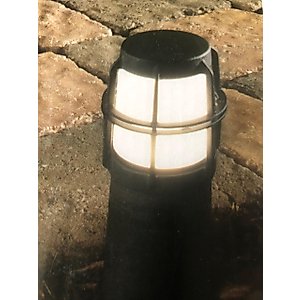 Hampton Bay Low-Voltage LED Black Bollard Light