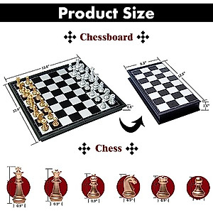 Chess Set Travel Magnetic Chess Set (12.6 Inches) - Folding, Portable, and Educational Board Game