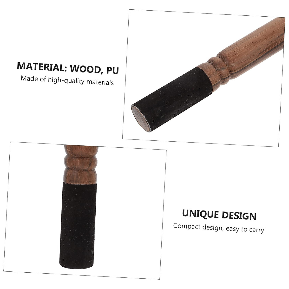EXCEART 2pcs Stick Wooden Singing Bowl Mallet Wooden Pounding Mallet Nepal Bowl Mallet Sound Bowl Mallet Wood Tools Mini Tools Mini Toys Singing Bowl Parts Pu Replace Buddha Sound Bowl