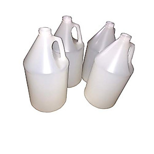 All American Container Gallon Jug Natural Plastic HDPE Industrial Round with handle & Lid