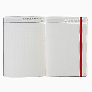 C.R. Gibson Black Leatherette Dot Grid Notebook Journal, 6'' W x 8.5'' L, 240 Pages, Bulleting Log (MJ127-20191A)