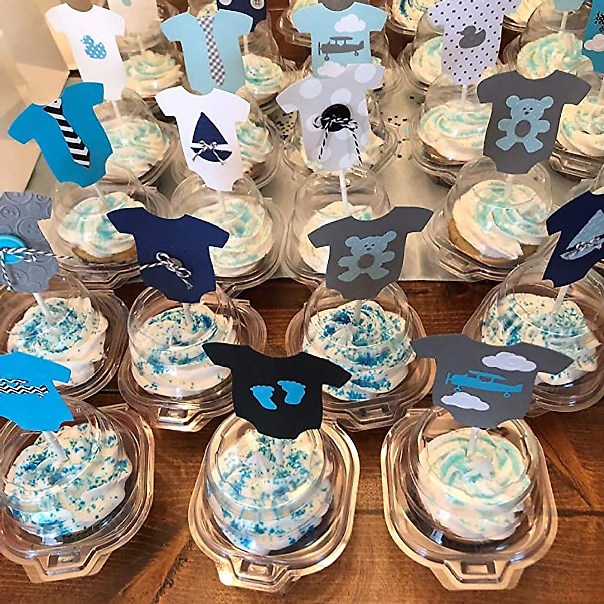 Hedume 120 Pack Individual Cupcake Container, BPA-Free Clear Plastic Single Deep Dome Stackable Individual Cupcake Box for Wedding, Party