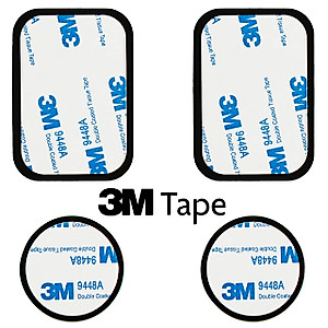 Bestrix Metal Plate for Magnetic Mount with 3M Adhesive (Set of 4) Extra Thin (Gold)