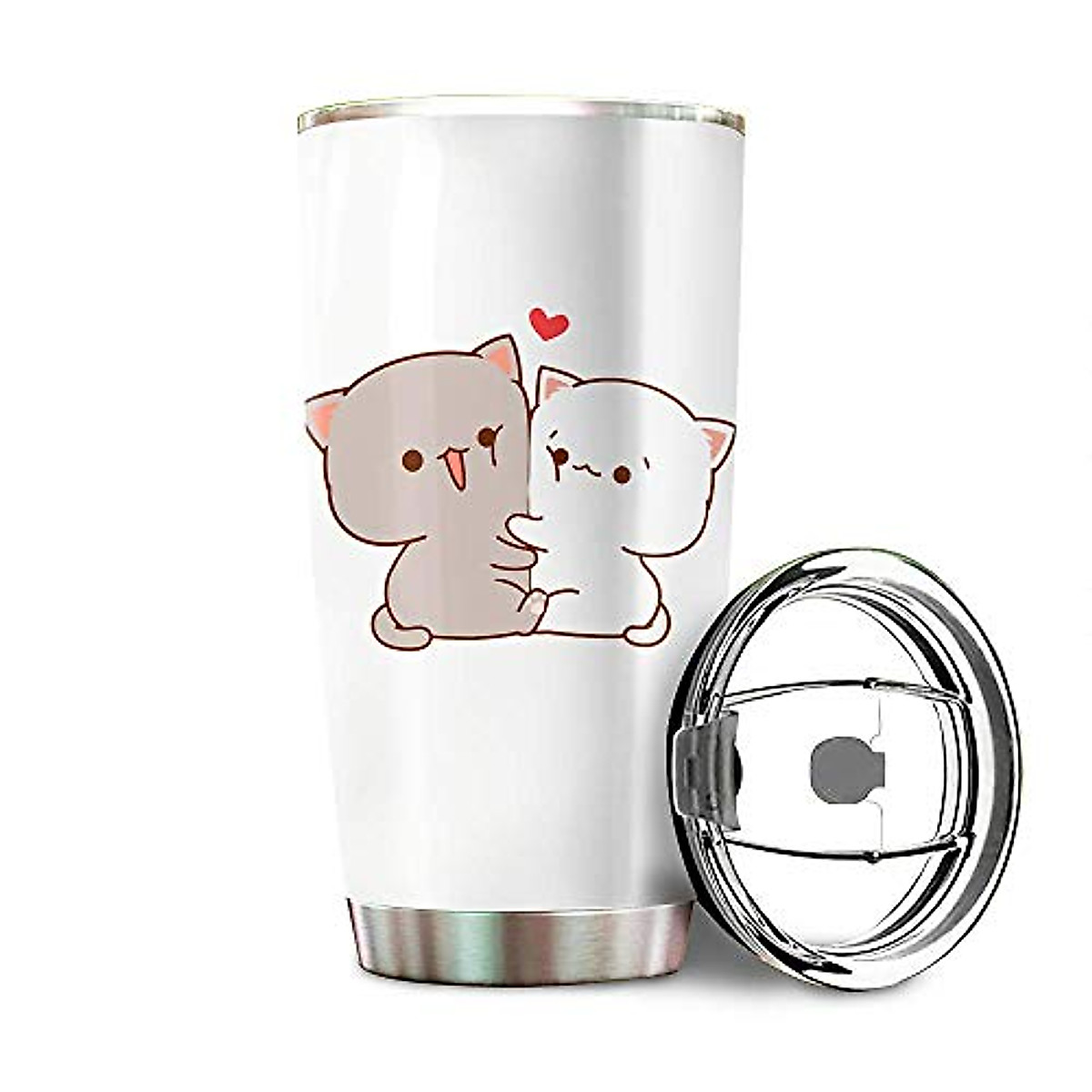 Cute Cats- Peach And Goma Stainless Steel Tumbler 20oz & 30oz Travel Mug