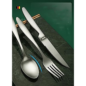 Silverware Set Flatware Matte Cutlery Utensil Solid Food-Grade Stainless Steel，Home Restaurant Hotel Small Business,Mirror Finish Tableware 60 Piece Service for 12