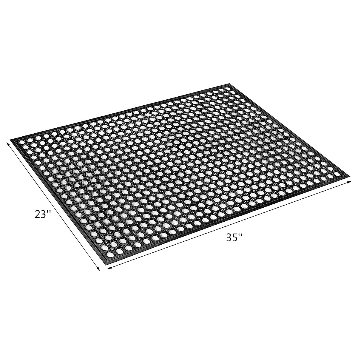 Yesland Rubber Door Mat 35 x 23 Inches, Durable Restaurant Kitchen Non-Slip Bar Drainage Utility Floor Mat, Ideal Entry Way Doormat for Home and Garden & Indoor Outdoor Wet Area