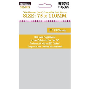 Premium Card Sleeves - War Hammer Quest (75mm x 110mm) 110 Sleeves per Pack