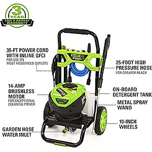 Greenworks PRO 2300 PSI TruBrushless (2.3 GPM) Electric Pressure Washer (PWMA Certified)