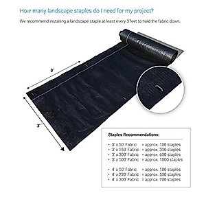 Sandbaggy 1000 Count 6" Landscape Staples | Industrial Grade 11 Gauge Steel | Great for Securing Landscape Fabrics, Erosion Control Matting, Bird Netting & Etc |Trusted by Farmers Across USA