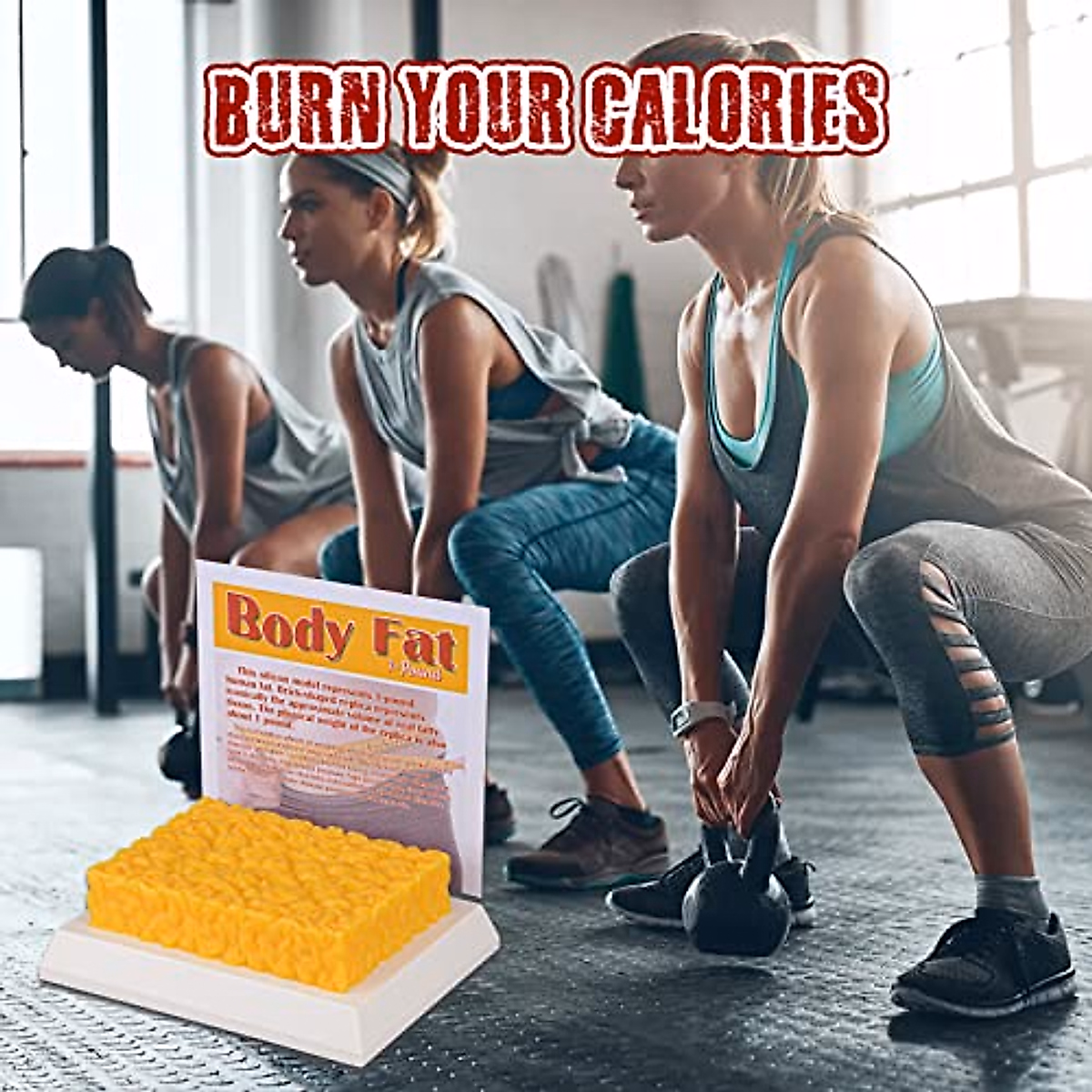 SimCoach Human Body Fat Replica 1 Lb, Keep Fit & Weight Loss Motivation & Reminder, Silicone Human Fatty Tissue Demonstration Model for Nutritionist, Athlete