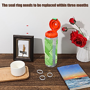 4pcs Replacement Gasket Compatible with Gatorade Water Bottle, Clear Silicone Lid Seal Replacement for Gx Bottle Seal Rubber Seal Ring Replacement Accessory Part for 30oz GX Pods