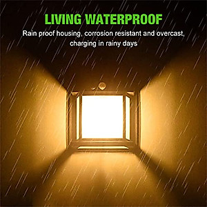 Solar Powered Outdoor Wall Lights, Sunrise and Sunset Motion Sensor, LED Exterior Wall Lights, Warm White Light, Fence, Three Lighting Modes, Exterior Front Porch Security Light Wall Ornament (White)