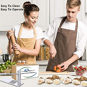 Oyster Shucker Machine Stainless Steel Oyster Shucker Tool Set Oyster Clam Shucking Kit Oyster Clam Opener Machine Oyster Sheller Practical Hotel Buffets Homes Gift Oyster Opener Oyster Knife Shucker