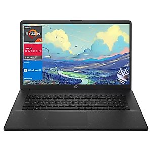 HP 17 Laptop, 17.3" Full HD Display, AMD Ryzen 7 5825U, 32GB RAM, 1TB PCIe SSD, Webcam, HDMI, Fingerprint Reader, Wi-Fi, Windows 11 Home