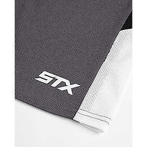 STX Boys' Active Shorts Set ? 3 Piece T-Shirt and Gym Shorts Kids Clothing Set, Size 5/6, Grey/Black/Dark Red