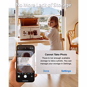 NEWQ 1TB External Hard Drive for iPhone, iPad, MacBook - USB 3.0, 2.0, 2.0 3.0 - Compatible with iOS & Android, Store Photos, Videos, Music, Documents