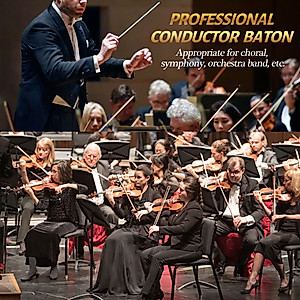 Music Baton Orchestra Baton Imitation Agate Handle Music Conducting Baton (Red Handle)