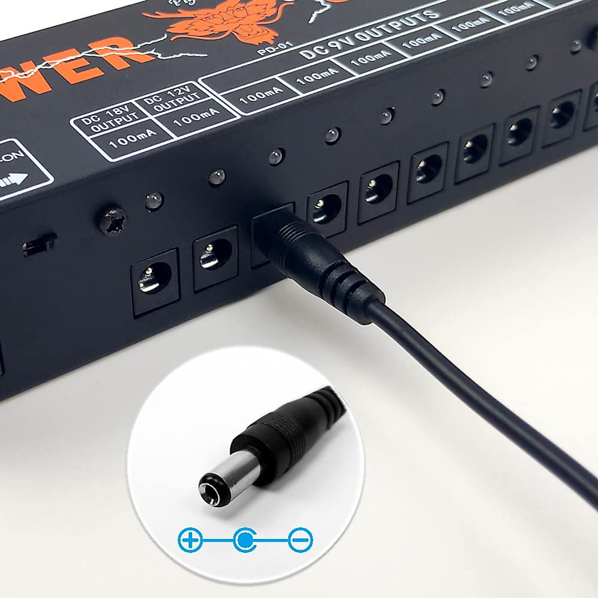 pigtone 60CM Guitar Effect Pedal Cable Power Supply 2.1 mm Cord (8 Pack)