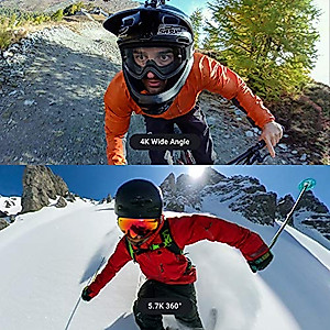 Insta360 ONE R Twin Edition Memory Card Bundle – 4K Action Camera & 5.7K 360 Camera with Interchangeable Lenses, Stabilization, IPX8 Waterproof, Touch Screen, AI Editing