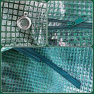 Walk-in Greenhouse Replacement Cover with Roll-Up Zipper Door-56x56x76 Inch PE Plant Gardening Greenhouse Cover for Gardening Plants Cold Frost Protection Wind Rain Proof(Frame Not Include)