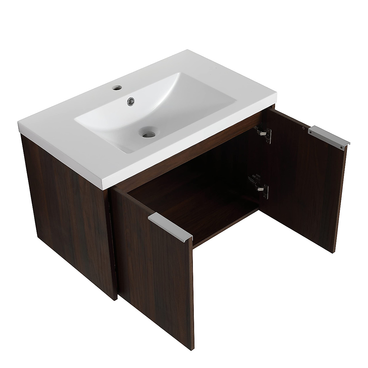 HomSof Soft Close Doors Bathroom Vanity with Sink,30 Inch for Small Bathroom,30"x18",California Walnut