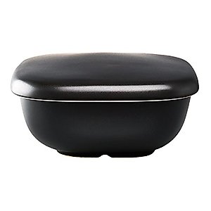 HARIO GO-2B Rice Pot, Microwave Safe, Black, 2 Pieces, Made in Japan