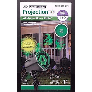 Lightshow Strobing LED Halloween Chasing Chasing Green Witch Strobe Spotlight Whirl-a-Motion