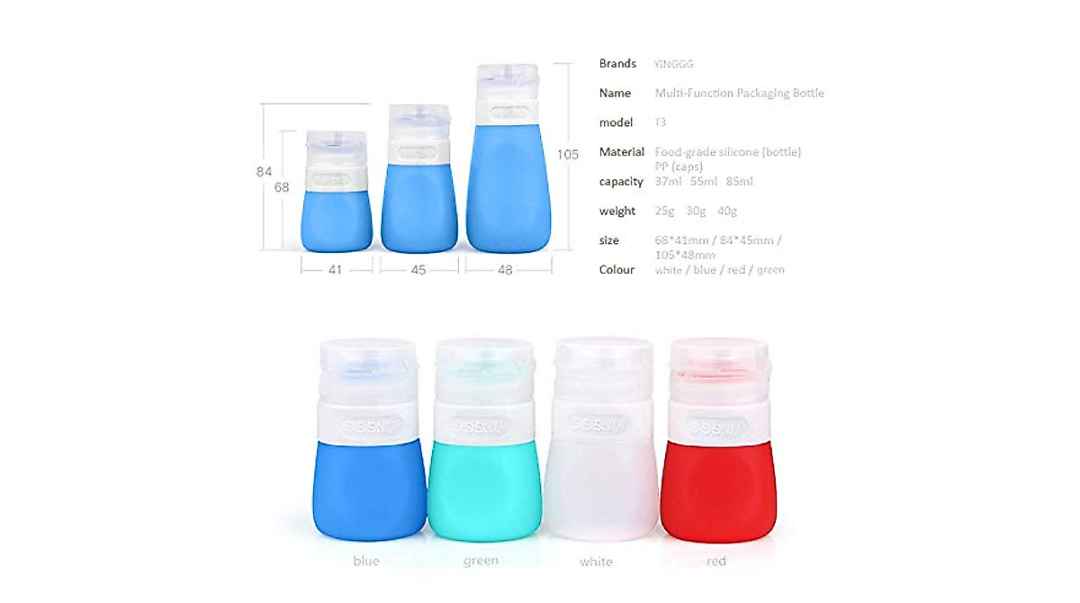 YINGGG Portable Salad Dressing Bottles – Leakproof & Reusable (Set of 4)