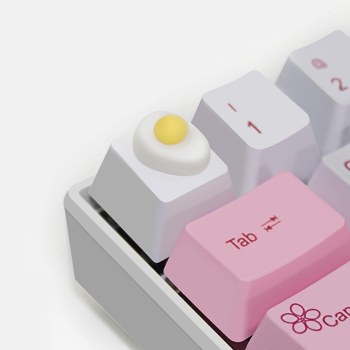 FKZ Fried-Egg Keycap 1pcs,Cute Keyboard Keycaps Custom OEM R4 Profile ESC-Key Keyboard Keycap for Cherry MX Switches Mechanical Gaming Keyboard(1pcs)