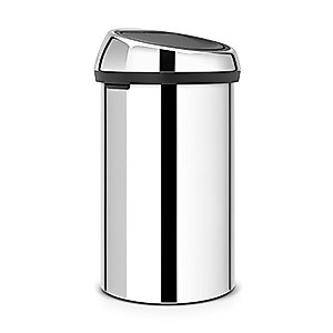 Brabantia 402609 Touch Trash Can, 16 gallon/60 L, Brilliant Steel