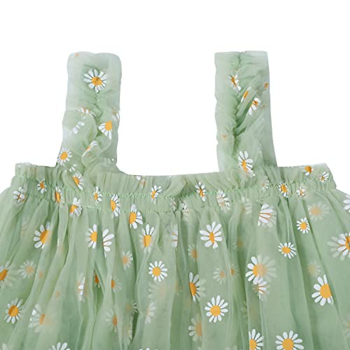 FRYAID Toddler Baby Girl Tutu Dress Tulle Lace Sleeveless Princess Sundress Summer Birthday Party Clothes Green