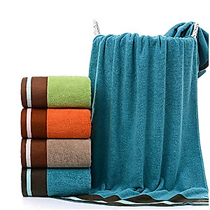 3 Piece Bath Towel Set, Combed Cotton Bath Towels Absorbent Bath Sheets Soft Shower Towels Bathroom Hand Towel Luxury Bath Towels Sets for Bathroom,Green