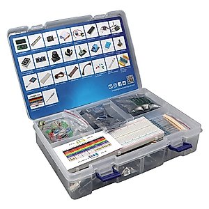Quantum Hardware Component Electronic Starter Kit with Solderless Breadboard, Jumper Wires Kit, LEDs & Resisitor Kit, Various Sensors for Arduino/for Raspberry pi/ESP32/ESP8266
