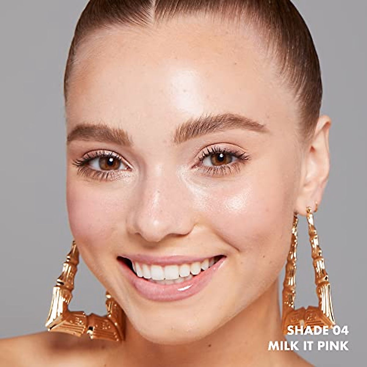 NYX PROFESSIONAL MAKEUP This Is Milky Gloss, Vegan Lip Gloss, 12 Hour Hydration - Milk It Pink (Sheer Baby Pink)