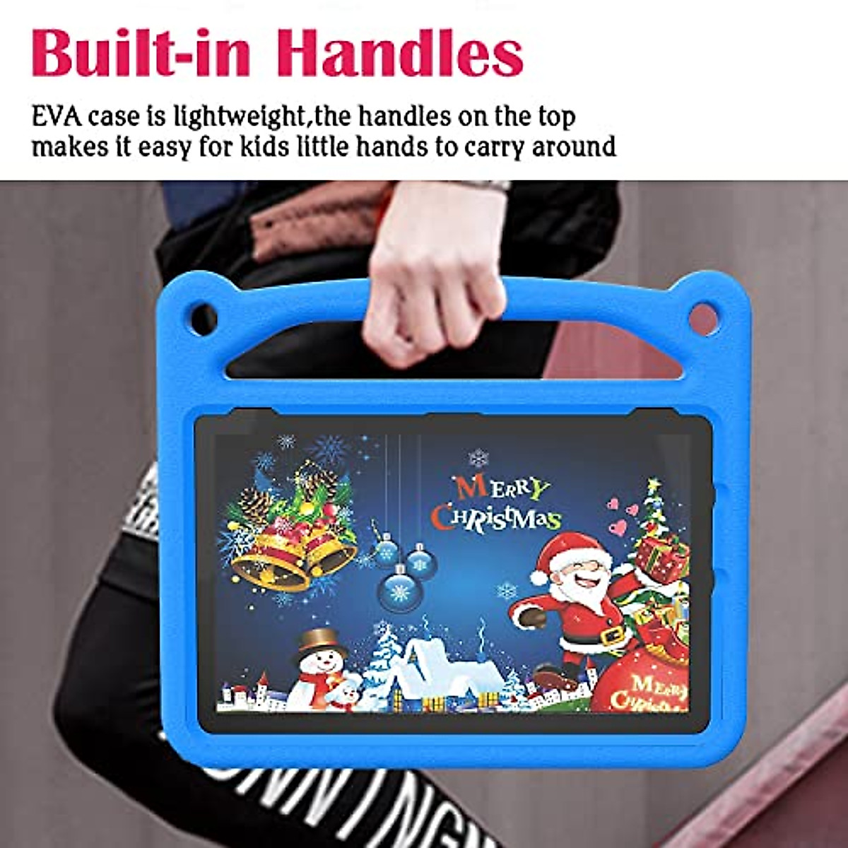 2021 Fire HD 10 & 10 Plus Tablet Case for Kids(11th Generation, 2021 Release)-Lightweight Shockproof Kid-Proof Cover with Stand for All-New Amazon Kindle Fire HD 10 Kids Tablet & Kids Pro Tablet-Blue
