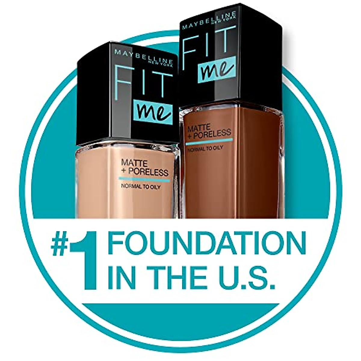 Maybelline Fit Me Matte + Poreless Liquid Oil-Free Foundation Makeup, Classic Beige, 1 fl; oz