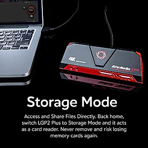 AVerMedia GC513 Live Gamer Portable 2 Plus, 4K Pass-Through Capture Card for Game Streaming, Recording and Content Creating in Full HD 1080p60
