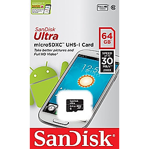 SanDisk Ultra 64GB Micro SDXC UHS-I C10 Memory Card 30MB/S (SDSDQL-064G-G35)