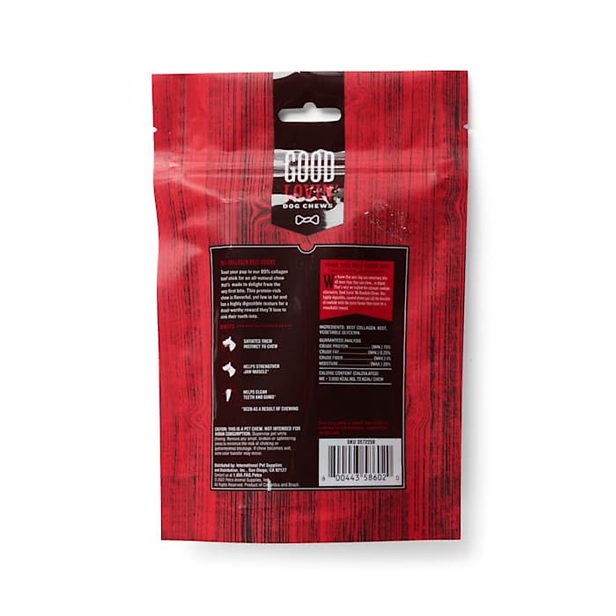 Good Lovin' 6" Beef Bully 95% Collagen Dog Chews 4.2 oz. Count of 6