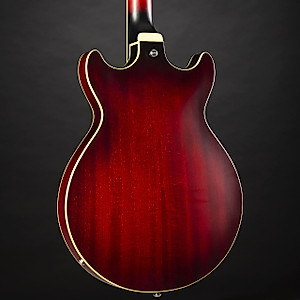 Ibanez Artcore 6 String Semi-Hollow-Body Electric Guitar, Right, Sunburst Red Flat, Full (AM53SRF)
