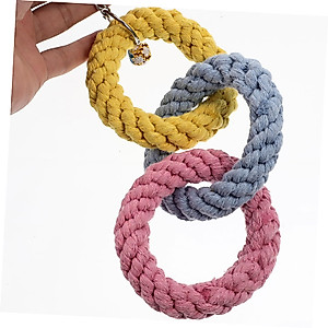 Hanging Three Ring Pendant Climbing Toy Bird Cages for Cockatiels Small Animal Cages Ferret cage Accessories Bird Swing Toys Ferret Treats cage Rope Toy Small pet Toys Rat Toy chew