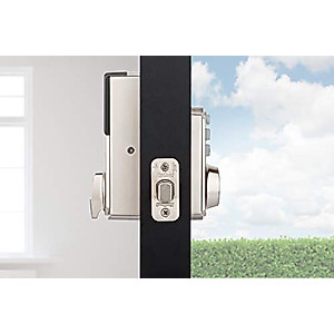 Kwikset 914 Traditional Keypad SmartCode Electronic Deadbolt Smart Lock featuring SmartKey Security and ZigBee 3.0 Technology in Satin Nickel