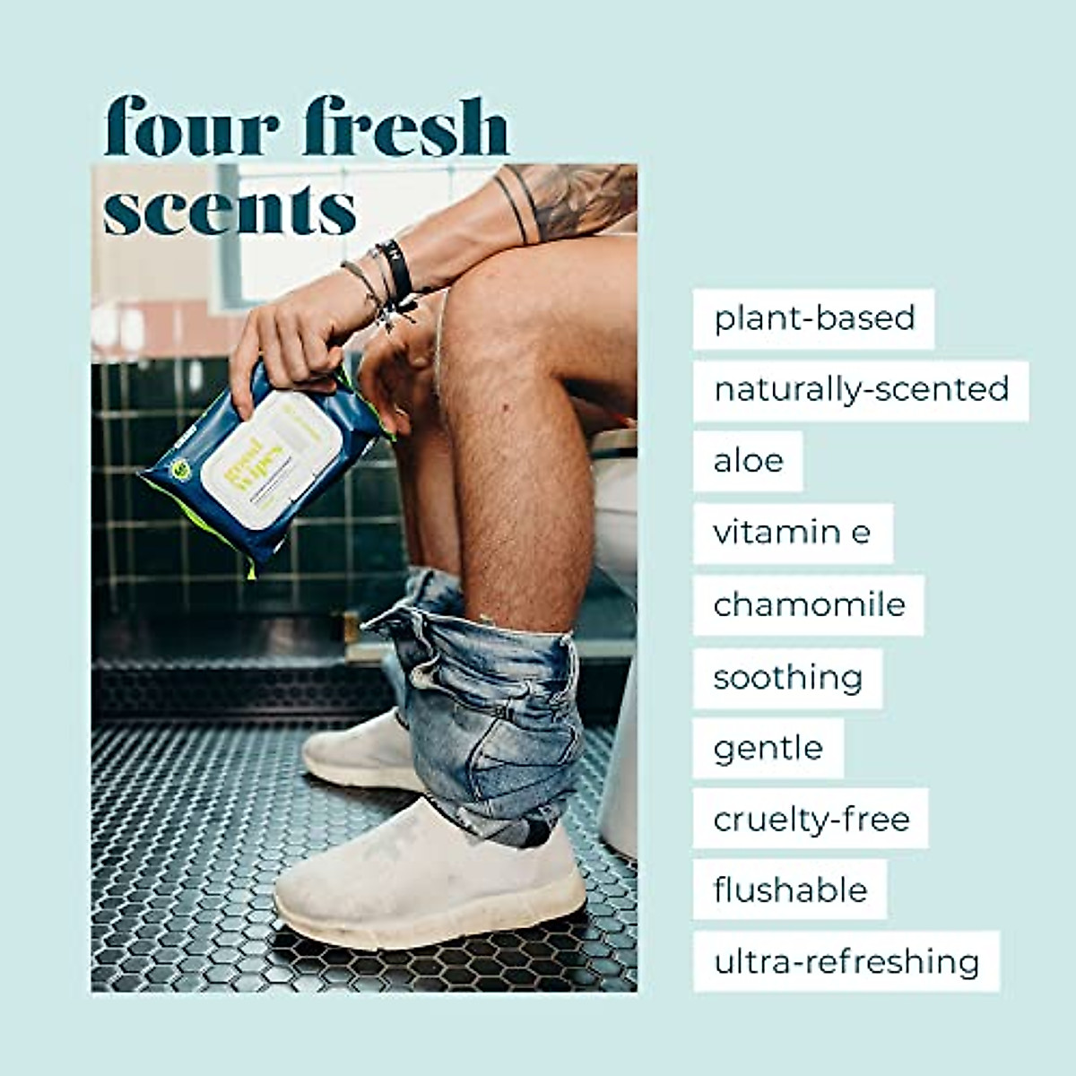 Goodwipes Flushable & Plant-Based Wipes with Botanicals | Dispenser for At-Home Use | Variety Pack with Aloe Septic and Sewer Safe | 240 count (4 packs) - Biggest Adult Wipes