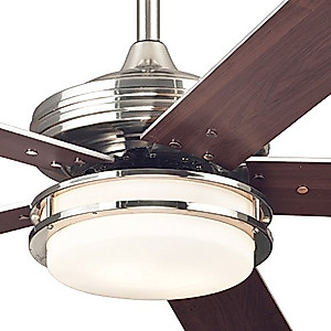 Westinghouse 7209100 Castle 52-inch Brushed Nickel Indoor Ceiling Fan, LED Light Kit with Opal Frosted Glass, No Size