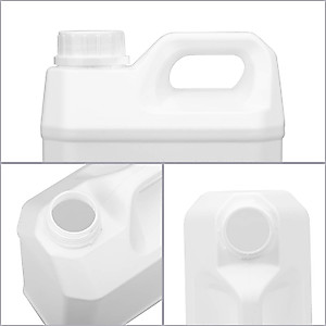 Nicunom 3 Pack 80 Oz Plastic Jugs, F-Style Large Empty Jug Container Bottle with Airtight Lids, Reusable Food-grade BPA Free HDPE Plastic, for Home and Industrial Use, White